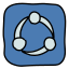 ShareIt icon in Doodle Style