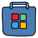 Microsoft Store icon in Doodle Style