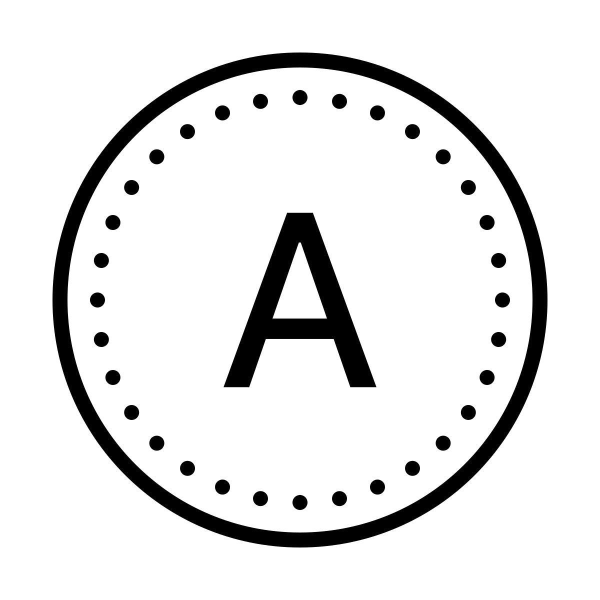 Letter A Symbols
