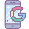 Google Mobile icon in Cute Color Style