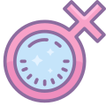 Female icon in Cute Color Style