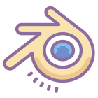 Blender 3D icon in Cute Color Style