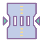 Curb Extension icon in Cute Color Style