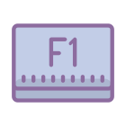 F1 Key icon in Cute Color Style