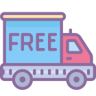 Free Shipping icon in Cute Color Style