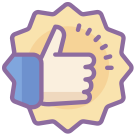 Good Quality icon in Cute Color Style