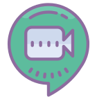 Google Meet icon in Cute Color Style