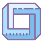 Penrose Square icon in Cute Color Style