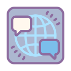 Translate App icon in Cute Color Style