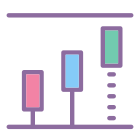 Vertical Timeline icon in Cute Color Style