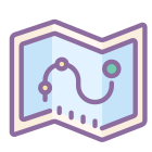 Waypoint Map icon in Cute Color Style
