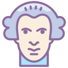 Wolfgang Amadeus Mozart icon in Cute Color Style