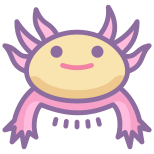 Axolotl icon in Cute Color Style
