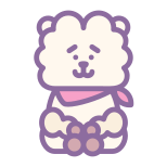 BT21 Rj icon in Cute Color Style