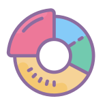 Doughnut Chart icon in Cute Color Style