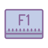 F1 Key icon in Cute Color Style