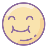 Fat Emoji icon in Cute Color Style