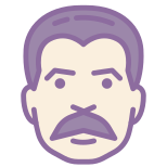 Joseph Stalin icon in Cute Color Style