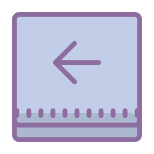 Left Arrow Key icon in Cute Color Style
