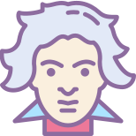 Ludwig Van Beethoven icon in Cute Color Style