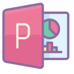 Microsoft PowerPoint icon in Cute Color Style