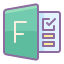 Microsoft forms icons in style for graphic & UI design