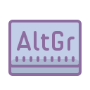Altgr icon in Cute Outline Style