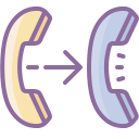 Call Transfer icon in Cute Outline Style