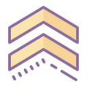 Chevron Up icon in Gradient Line Style
