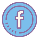 Facebook Circled icon in iOS Filled Style
