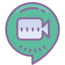 Google Meet icon in Cute Color Style