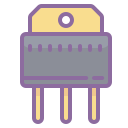Transistor icon in Ice Cream Style