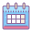 Calendar icon in Cute Color Style