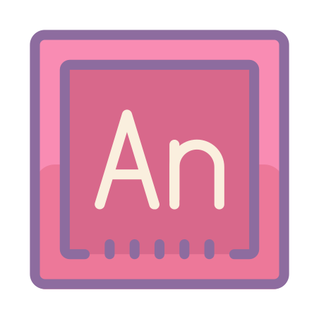 Adobe Animate icon in Cute Color Style