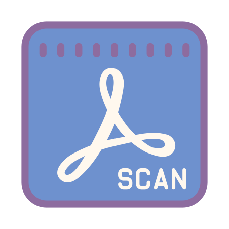 Adobe Scan icon in Cute Color Style