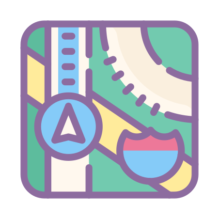 Maps icon in Cute Color Style
