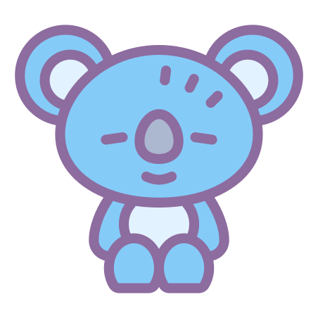 BT21 Koya icon in Cute Color Style