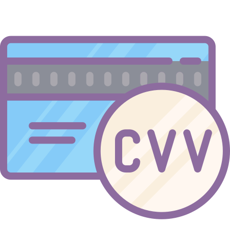 Card Verification Value icon in Cute Color Style