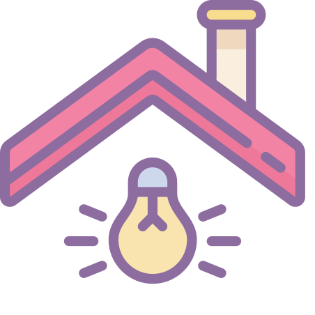 Ceiling Light icon in Cute Color Style