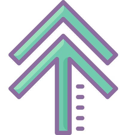 Double Up icon in Cute Color Style