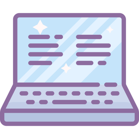 E-Learning icon in Cute Color Style