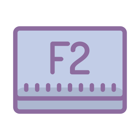 F2 Key icon in Cute Color Style