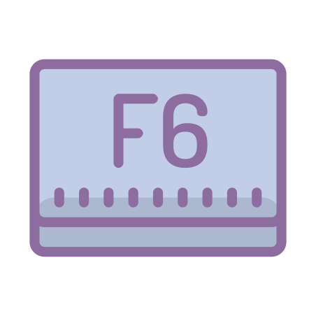 F6 Key icon in Cute Color Style