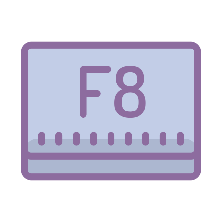 F8 Key icon in Cute Color Style