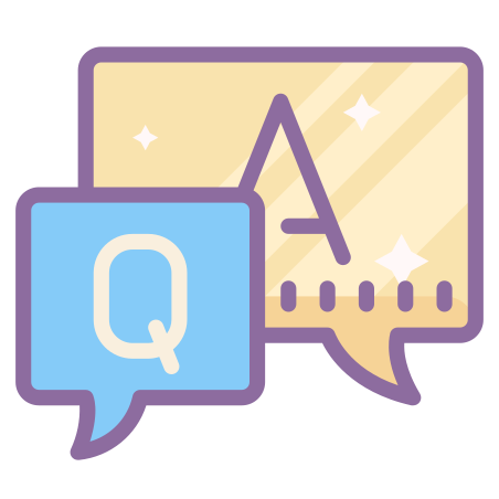 FAQ icon in Cute Color Style