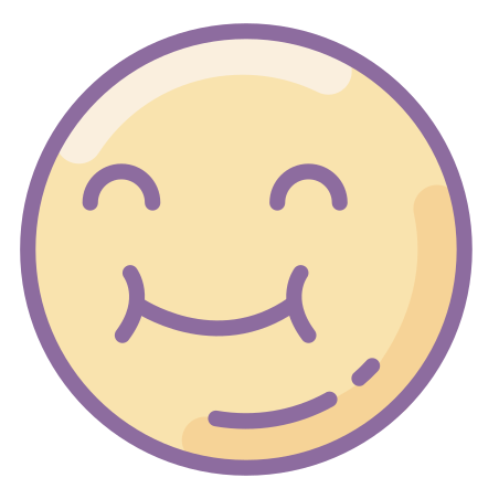 Fat Emoji icon in Cute Color Style