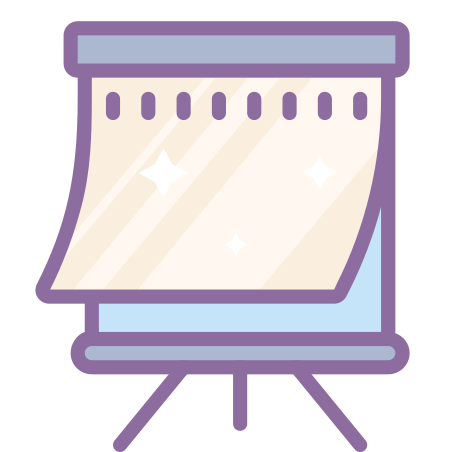 Flip Chart icon in Cute Color Style