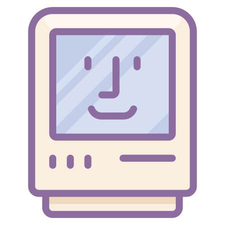 Happy Mac icon in Cute Color Style