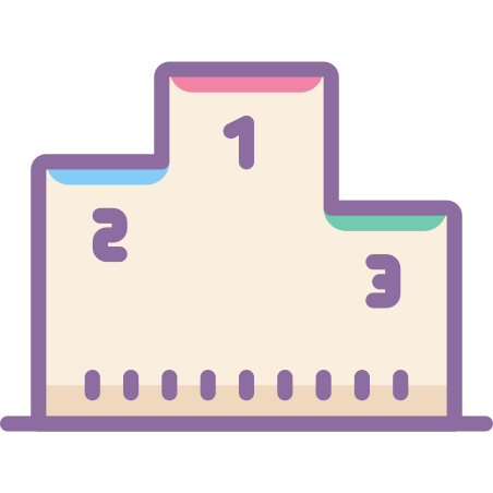 Leaderboard icon in Cute Color Style