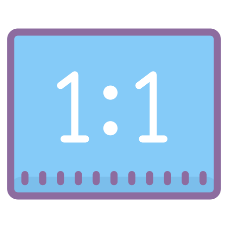 Original Size icon in Cute Color Style